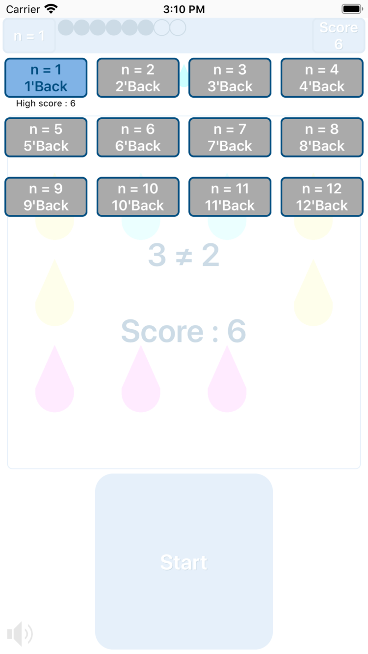 Technique to train the working memory! nBack app | iOS app