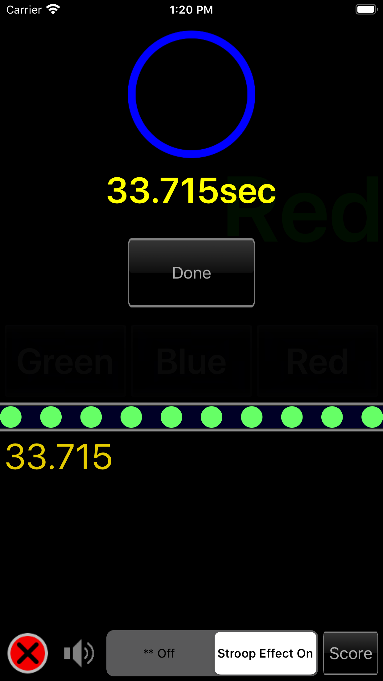 iPhone & iPad app to experience the Stroop Effect | iOS app